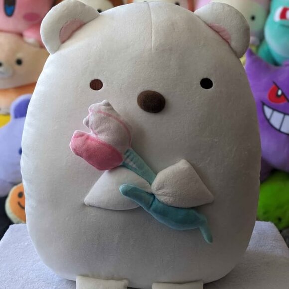Sanrio | Other | Round Sanx Sumikko Gurashi Shiro Kuma Holding Tulip ...